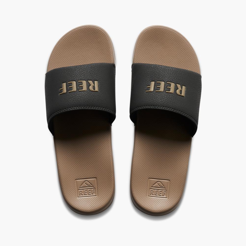 Reef Men REEF ONE SLIDE BLACK/FOSSIL – Reef Canada
